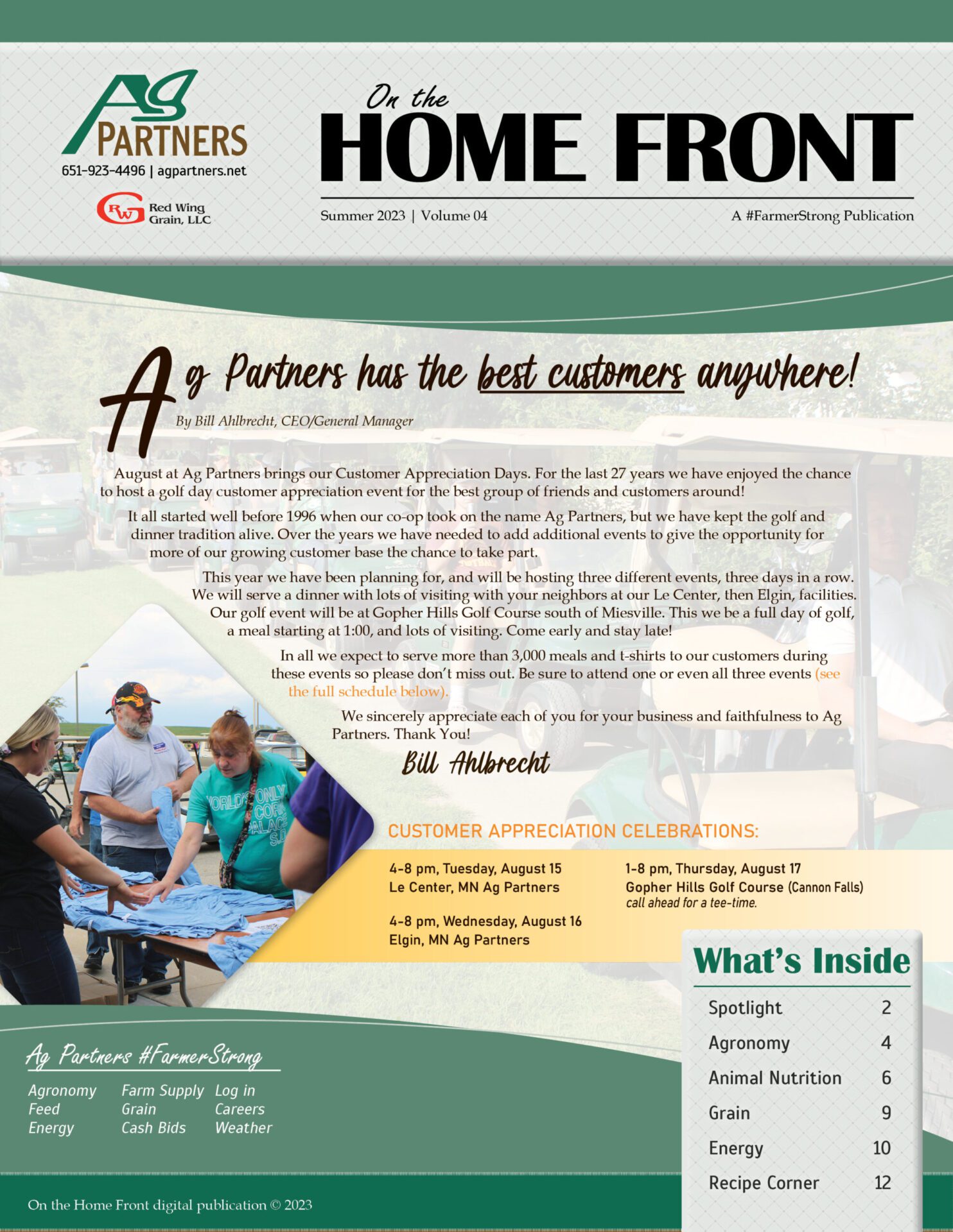 On the Home Front Vol. 04 Summer 2023 - Ag Partners